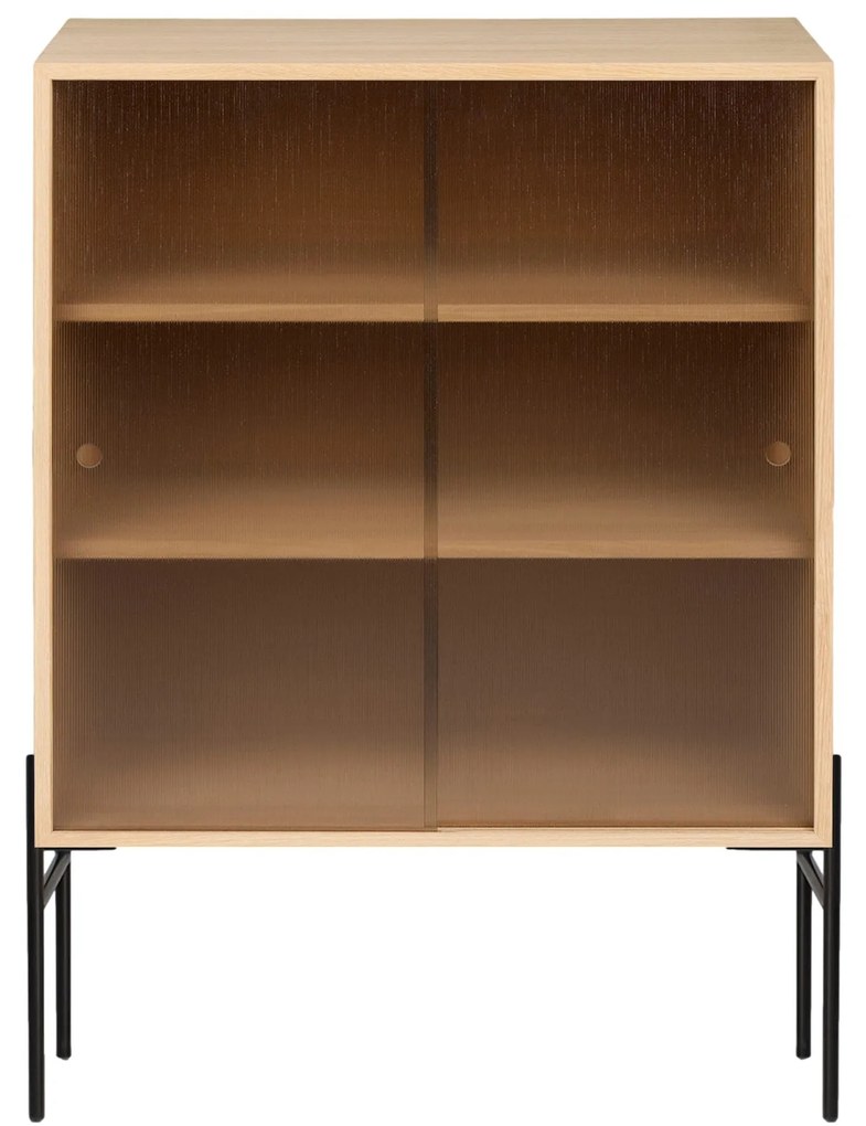 NORTHERN Skříňka Hifive Glass Cabinet, Light Oak, 100 cm / podstavec 28 cm
