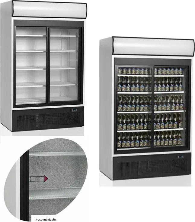 Chladicí skříň TEFCOLD FSC 1200 S 2-prosklené dveře, 645 l + 2letá plná záruka (IČ)