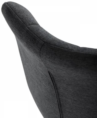 Jídelní židle šedá látka černé kovové nohy DCL-193 GREY2