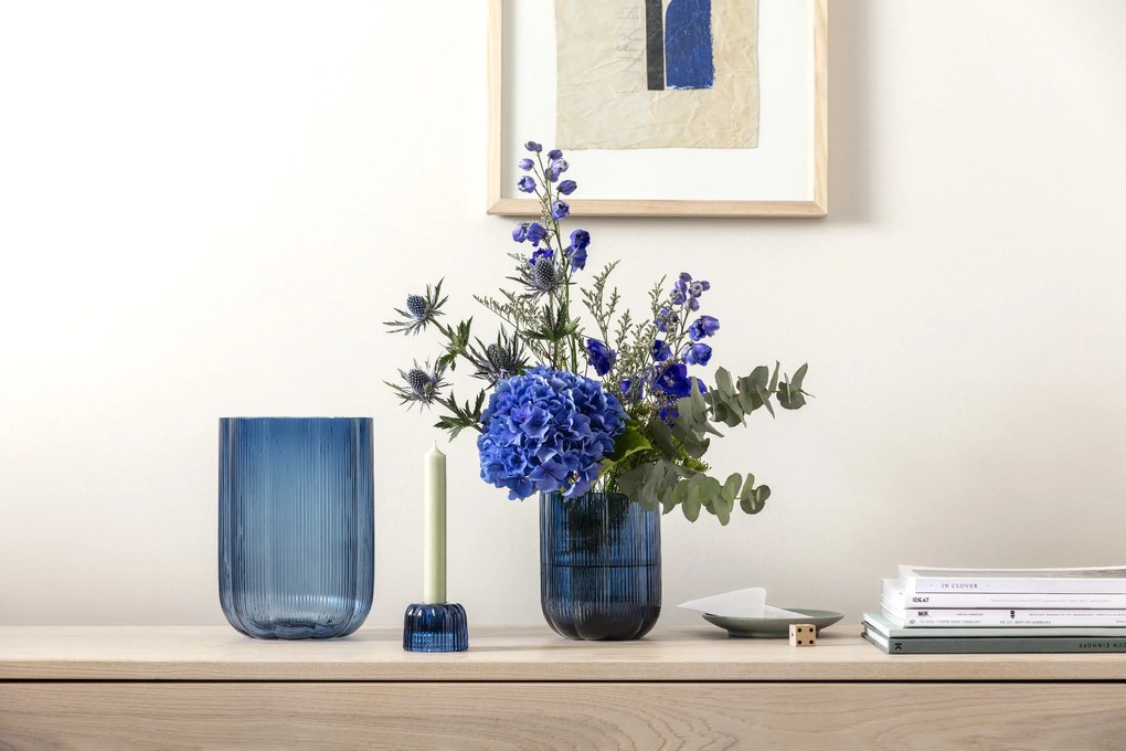 Villeroy&Boch váza Fleur Bleu, 22.5 cm, modrá