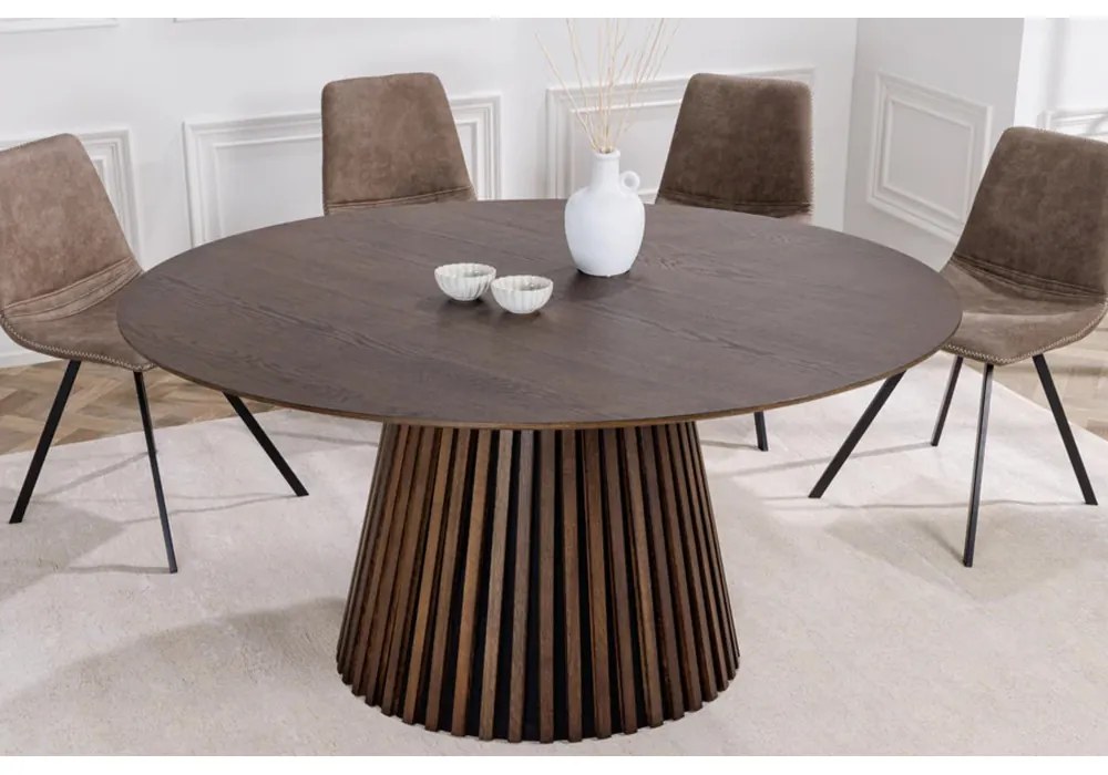 Massive home | Kulatý Jídelní stůl VALHALLA WOOD 140cm  dub