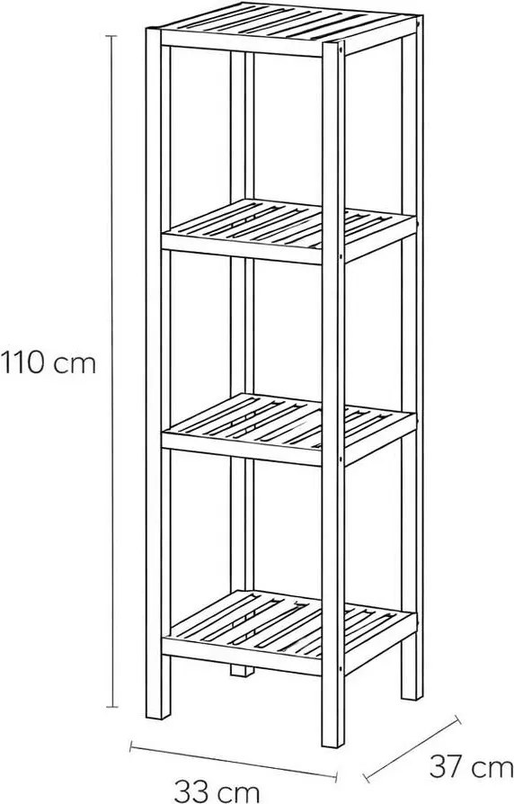 Regál Carboni II, přírodní dřevo