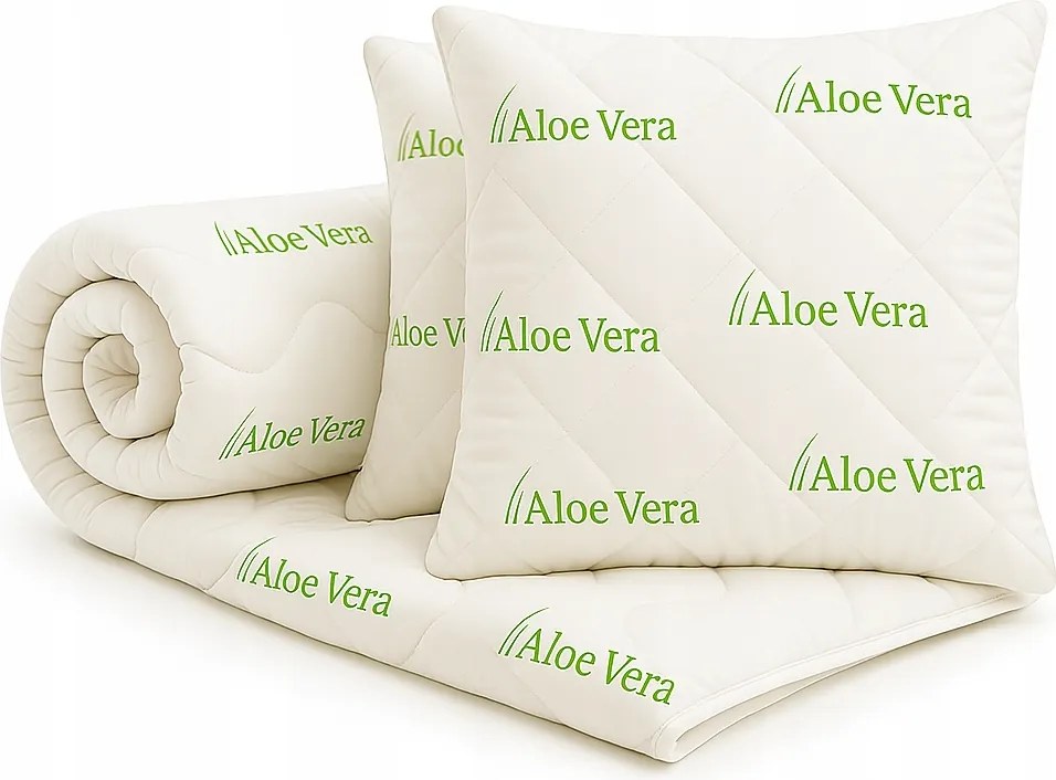 Antialergický set aloe přikrývka 220x200 polštář 70x80, polská kvalita