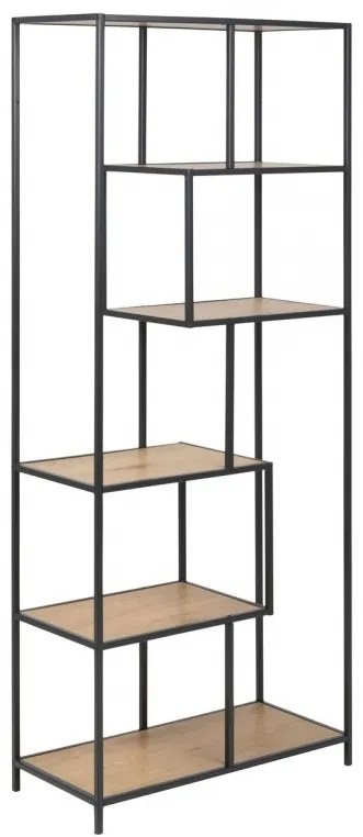 Regál Darila 185 cm, černá/dub