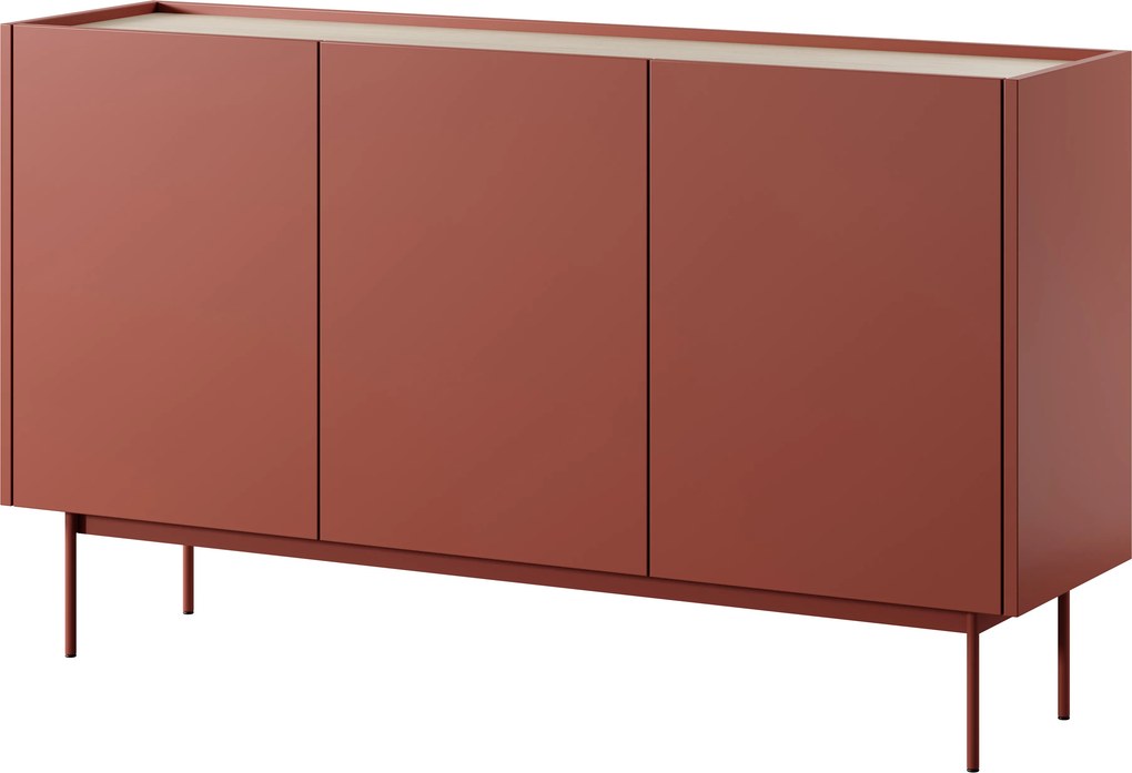PCo Komoda CERAMIC K-144, 144 cm Červená