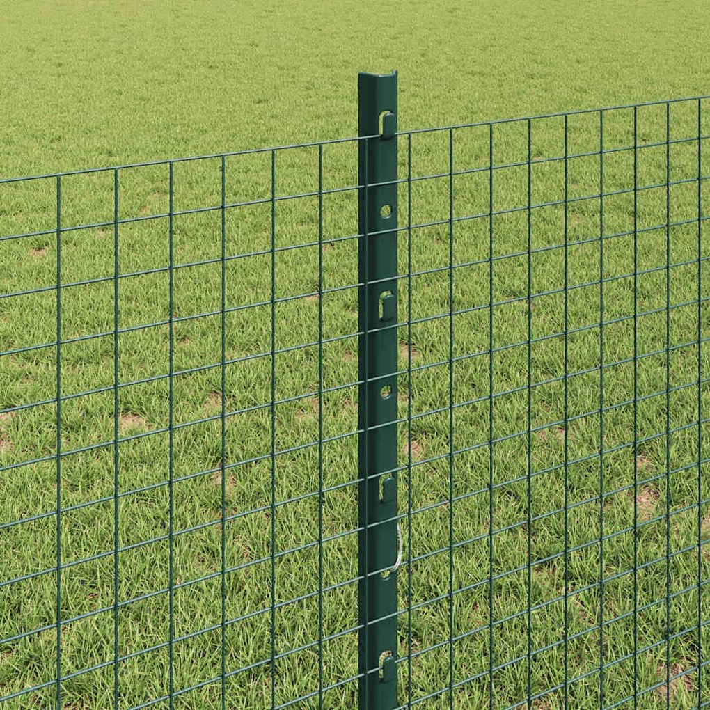 Svařovaná drátěná plotovina s tyčkami 100 x 0,8 m Zelená 3336543