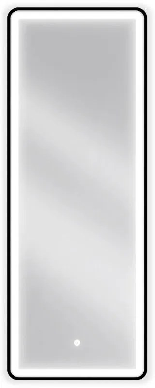 Mexen Coro, LED koupelnové zrcadlo s podsvícením a černým rámem 45x120 cm, 6000K, ochrana proti zamlžování, 9817-045-120-611-70