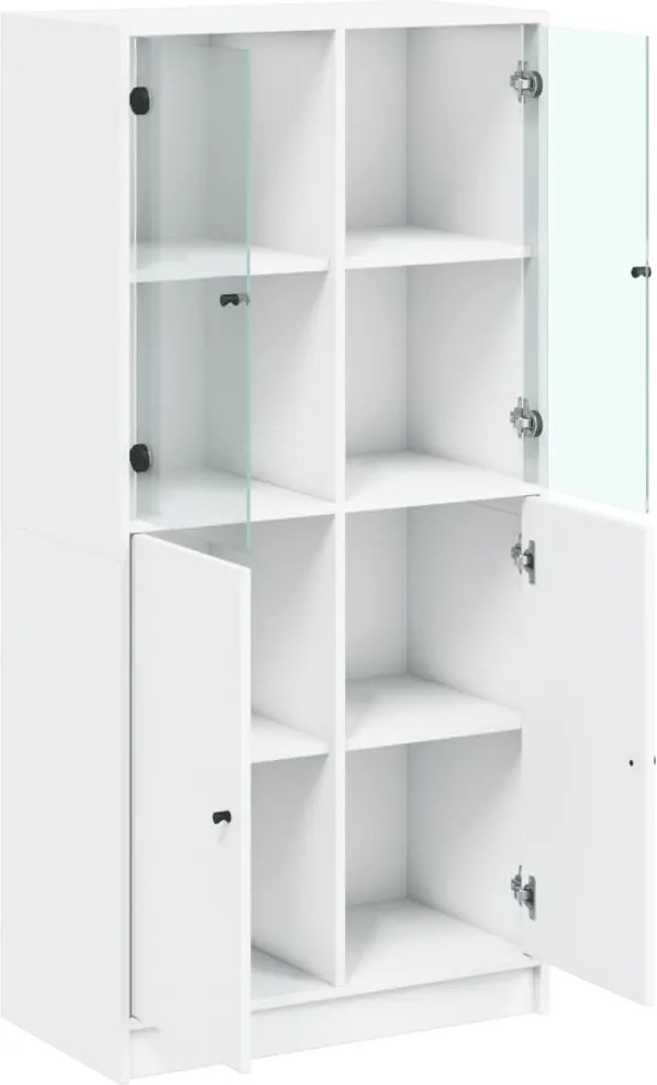Highboard s dvířky bílý 68 x 37 x 142 cm kompozitní dřevo 3295864