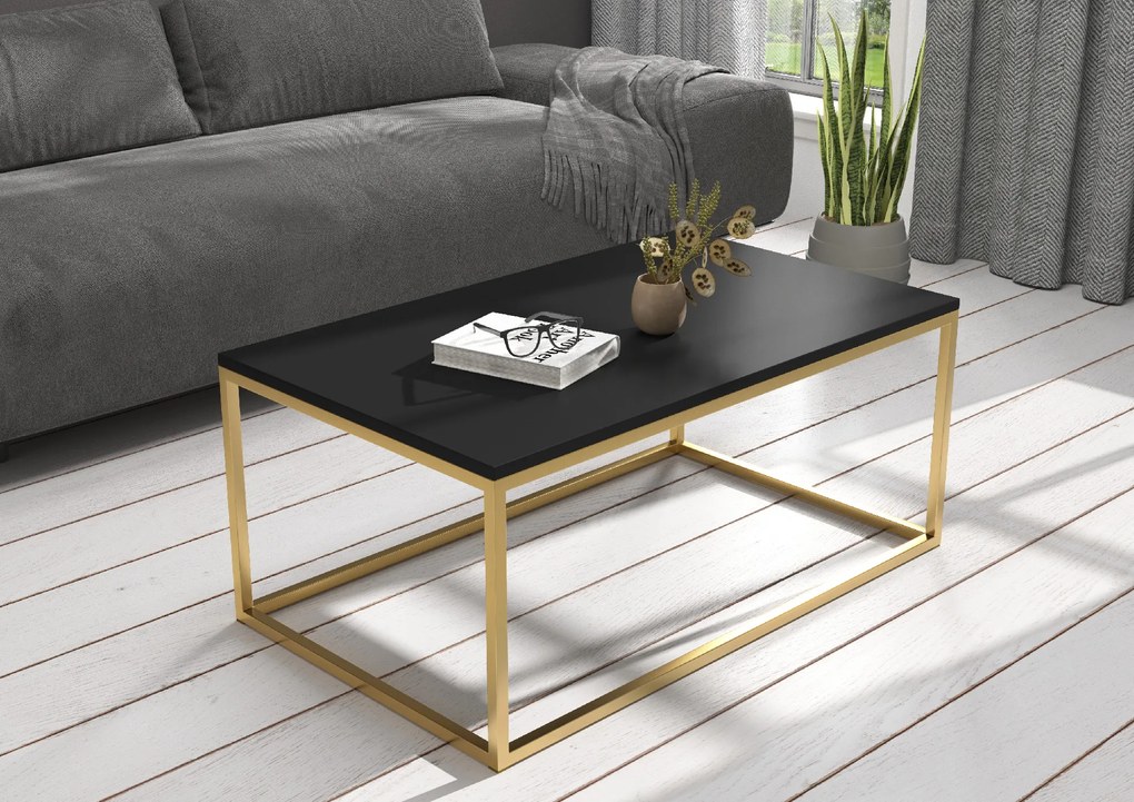ADRK Furniture Konferenční stolek NARISA 100x60 CT-NAR-G-B