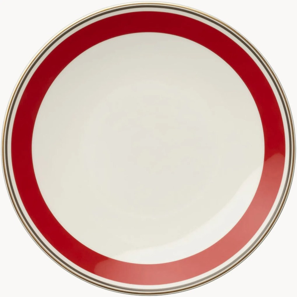 Sada snídaňových talířů z kostního porcelánu Capri, 6 dílů