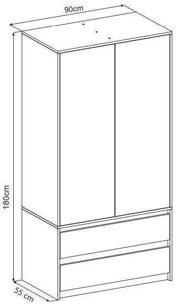 Dětská šatní skříň B9 - DO NEBES