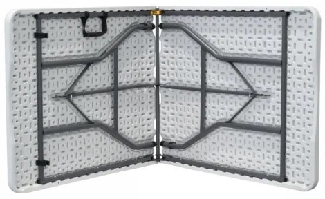 Campingový stůl bílý 180x70 skládací s madlem pro snadné přenášení AZ-K1002 WT