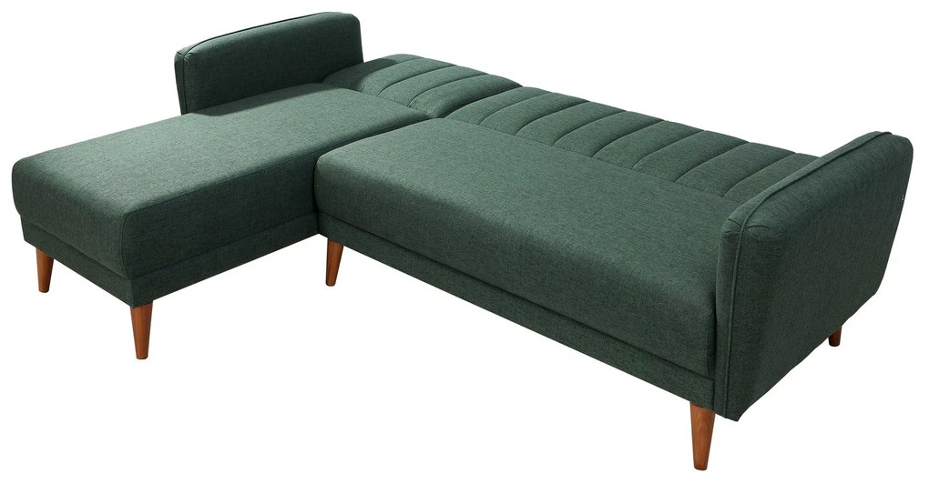 Atelier del sofa Rozkládací rohová pohovka AQUA tmavě zelená levý roh 867UNQ1405