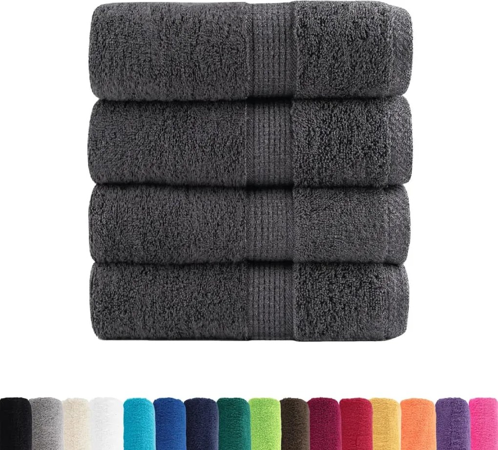 Prémiové mycí utěrky SOLUND 4 ks antracitové 30x30 cm 600 g/m² 137149