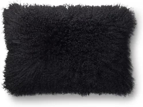 Polštář tibetská kožešina černá 60x40 cm