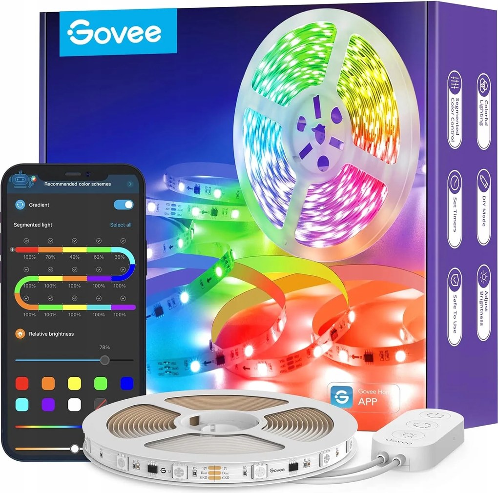 Govee H6125 Led pásek Rgbic Bluetooth 5 m