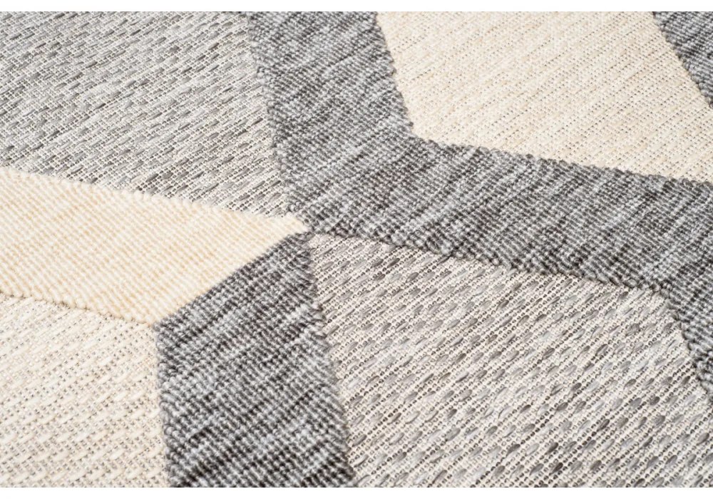 Kusový koberec 3D šedo krémový 160x229cm
