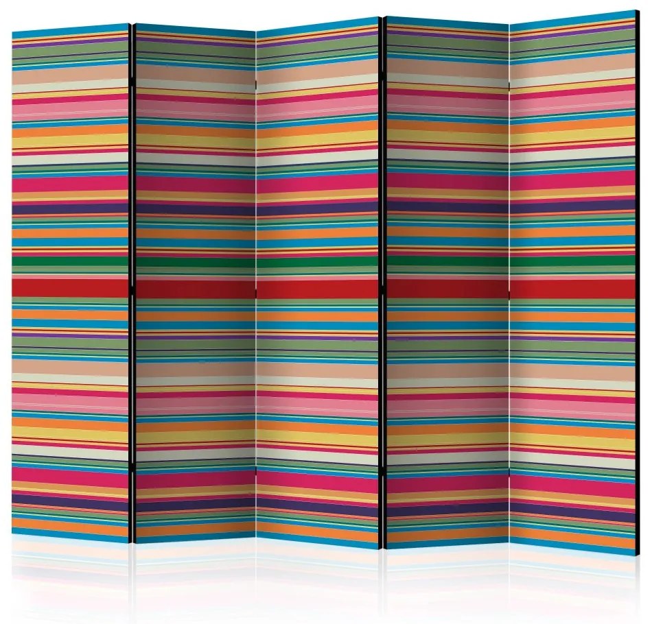 Paraván Subdued stripes Dekorhome 135x172 cm (3-dílný)