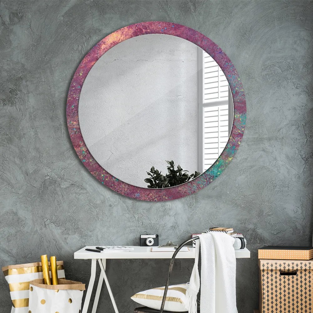 Kulaté dekorativní zrcadlo Festival barev fi 100 cm