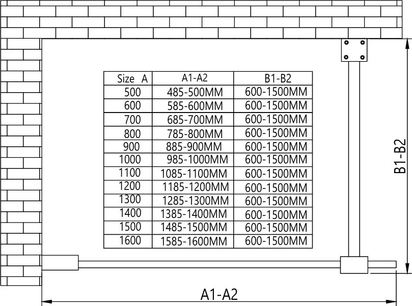Erga Paris, sprchová zástěna Walk-In 60x200 cm, 8mm sklo námraza, chromový profil, ERG-V02-PARIS-060x200-FR-CR