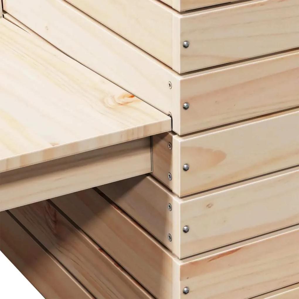 vidaXL Lavice s truhlíky 167,5 x 60 x 65 cm masivní borové dřevo [832543] Barva: Bílá