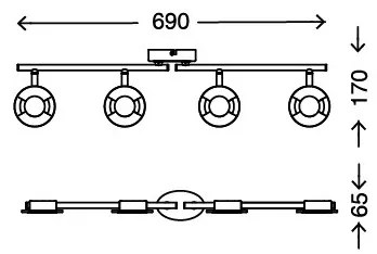 Briloner 2798-042 - LED Bodové svítidlo STONE 4xLED/4,5W/230V