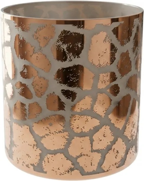 Růžový skleněný svícen DESIREE GIRAFFE
