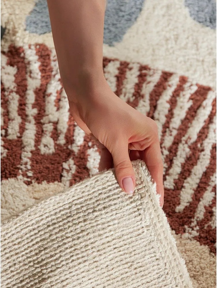 Krémový pratelný/ručně tkaný bavlněný dětský koberec 140x200 cm Snuggle Leander – Hanse Home