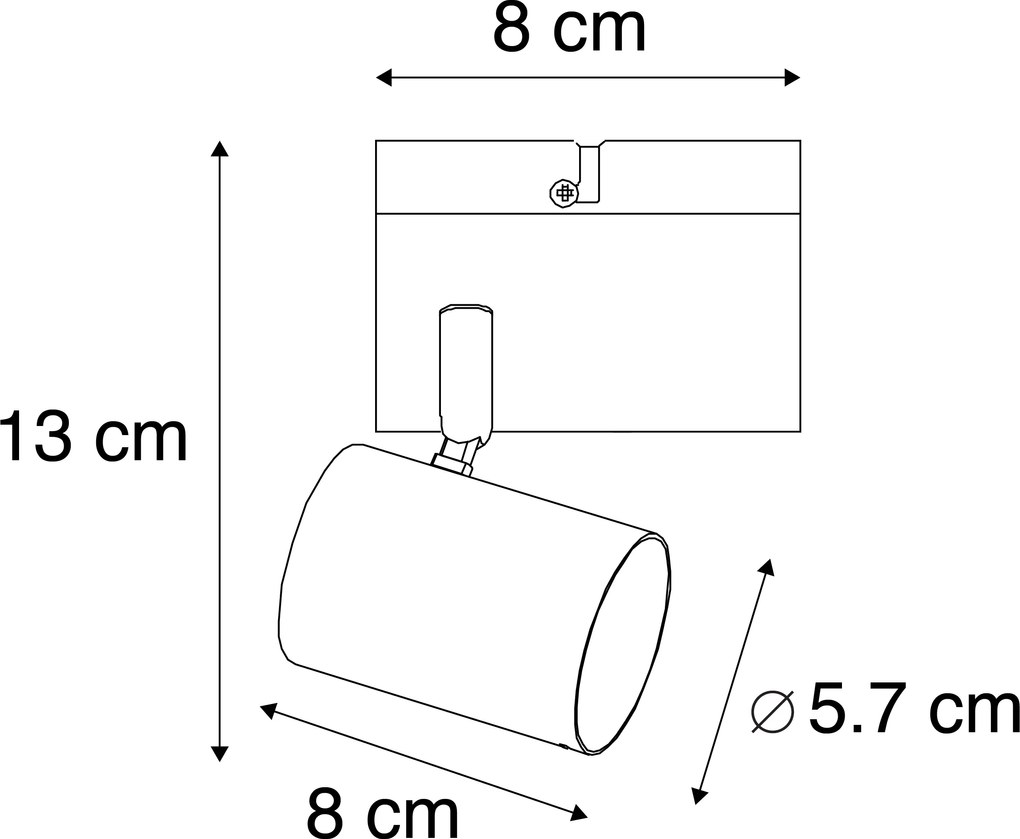 Chytrý bodový reflektor bílý nastavitelný čtvercový vč. Wifi GU10 50mm - Jeana