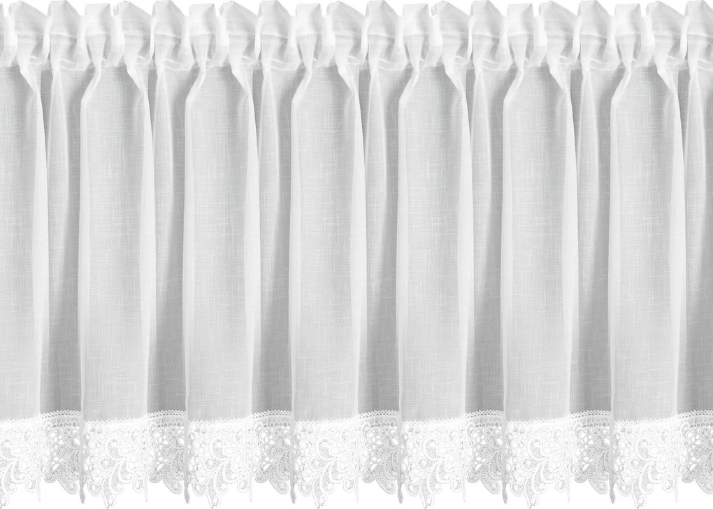 KRÁTKÁ ZÁCLONA NA PÁSCE MARTINA 150X40 CM BÍLÁ