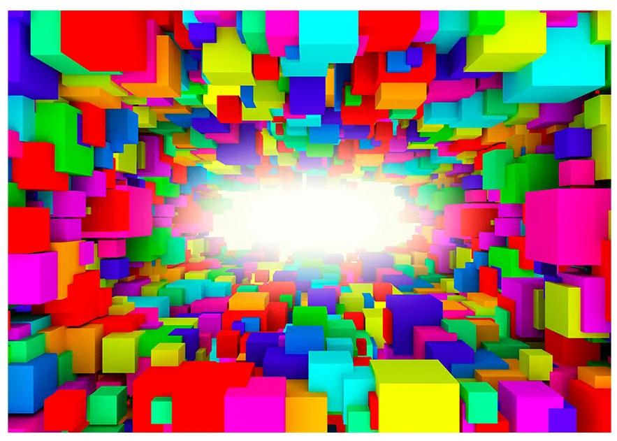 Fototapeta - Světlo v barevné geometrii 200x140 + zdarma lepidlo