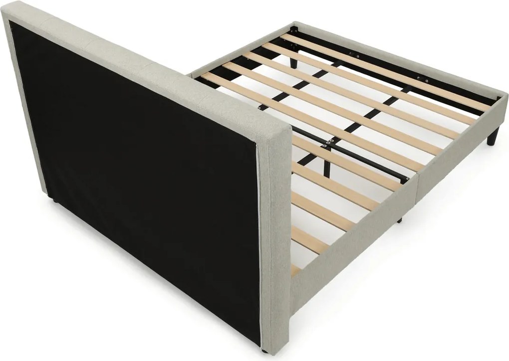 Autronic Čalouněná dvoulůžková postel BED-M160 Barva potahu: Krémová