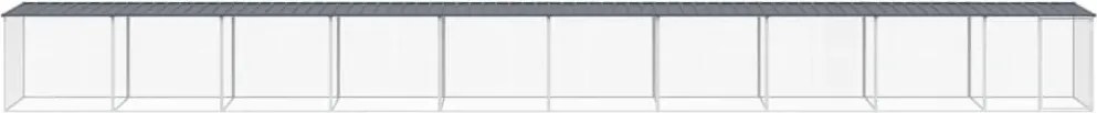 Klec pro kuřata se střechou antracitová 1 003 x 98 x 90 cm ocel 3189053