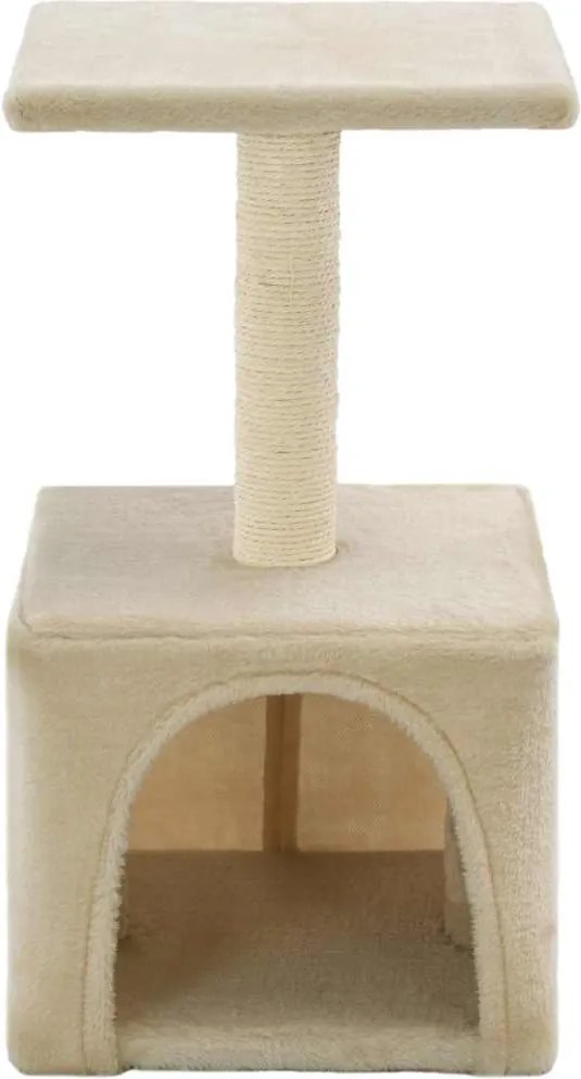 Škrabadlo pro kočky sisalové sloupky 55 cm béžové 170539