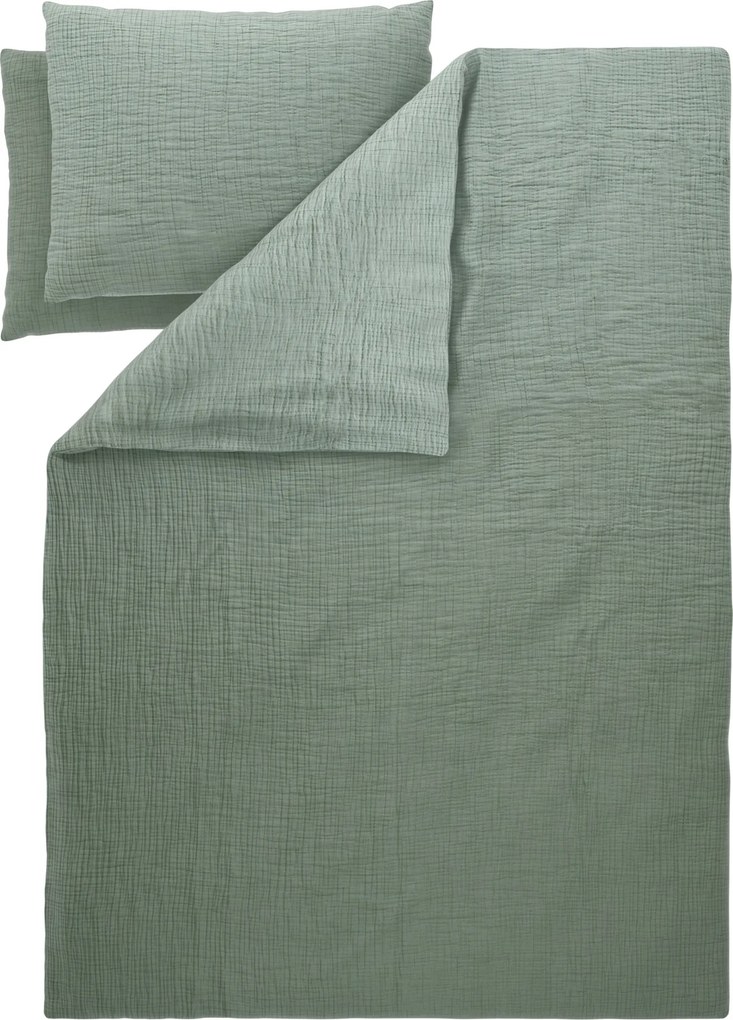 Livarno® Mušelínové ložní povlečení, 240 x 220 cm, 70 x 90 cm (zelená)