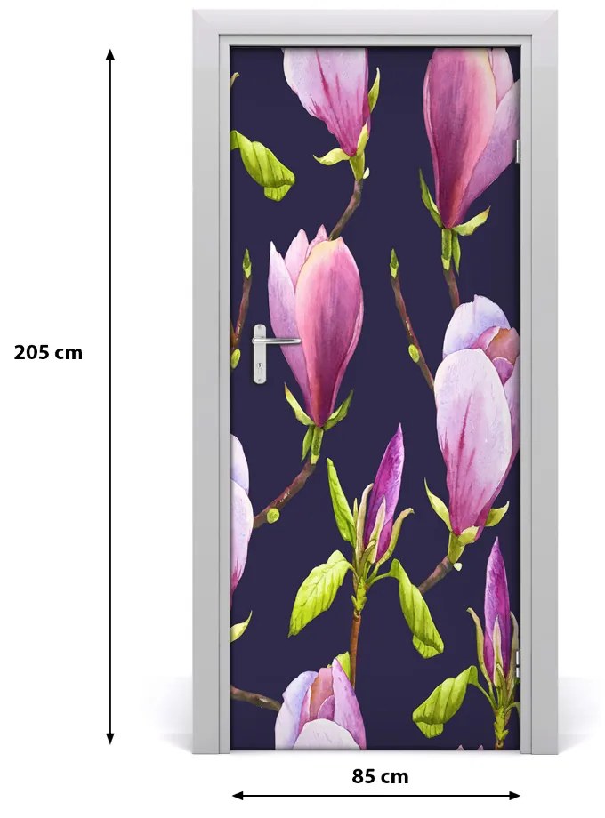 Samolepící fototapeta na dveře magnolie 85x205 cm