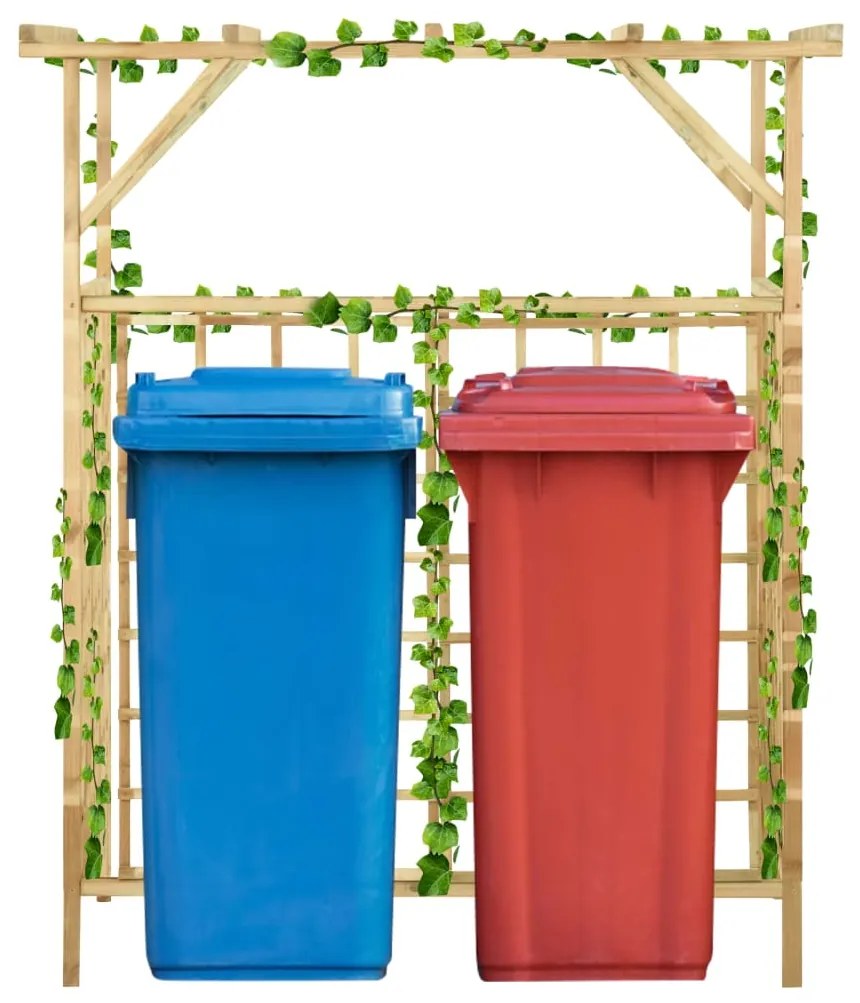 Zahradní pergola pro dvě popelnice impregnované borové dřevo 316063