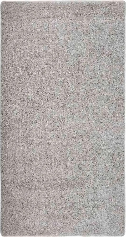 Koberec s dlouhým vlasem světle šedý 80 x 150 cm protiskluzový 340382