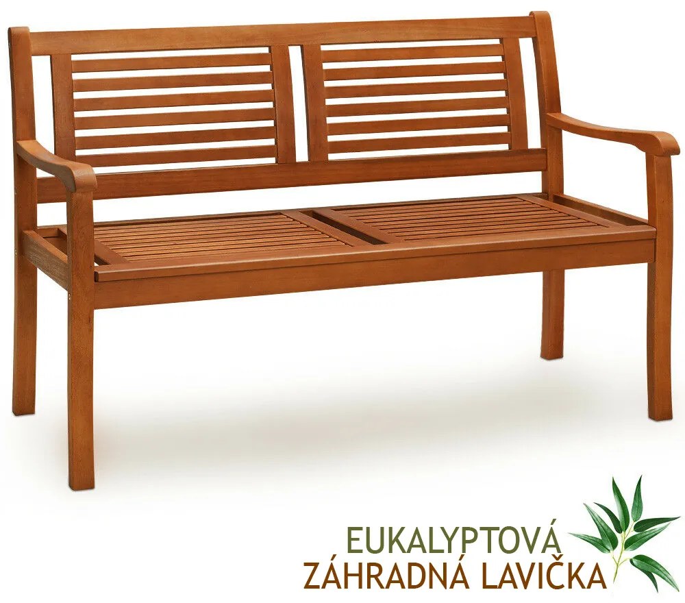 Zahradní lavice z eukalyptového dřeva - certifikát FSC®