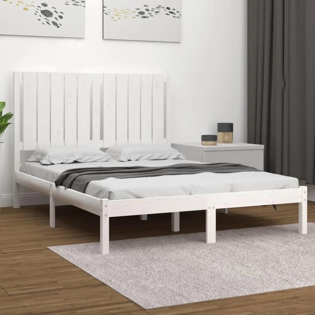 vidaXL Rám postele masivní borovice 120 x 200 cm [3104410] Barva: Bílá