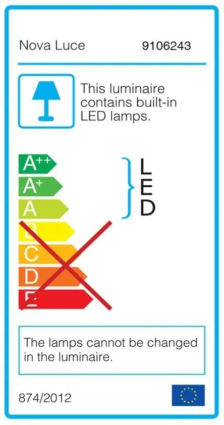 Nova Luce Stropní svítidlo CIA, LED 38W 3000K stmívatelné Barva: Modrá