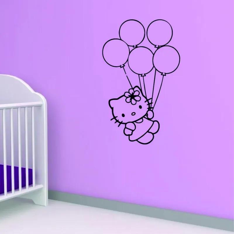 Samolepka na zeď - Hello Kitty 2 (120x75 cm) - Sablo.cz