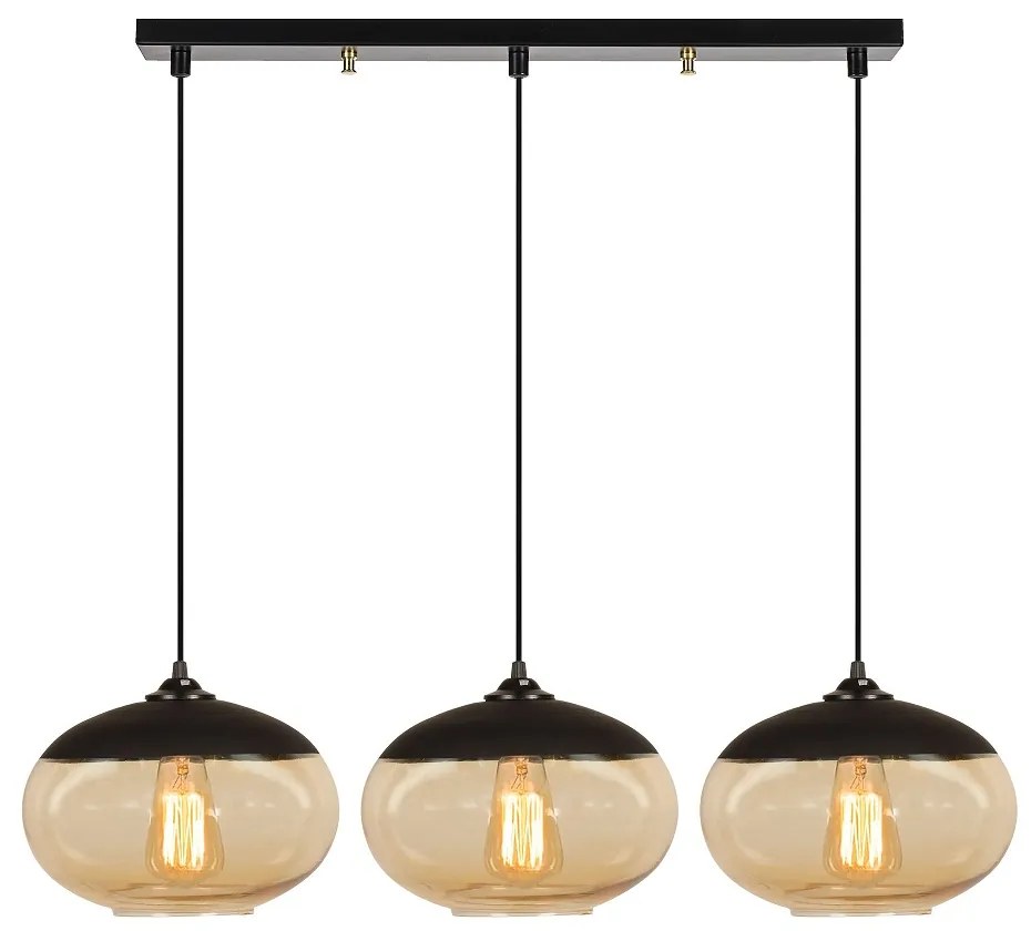 Designový lustr Cadenza 75 cm černý