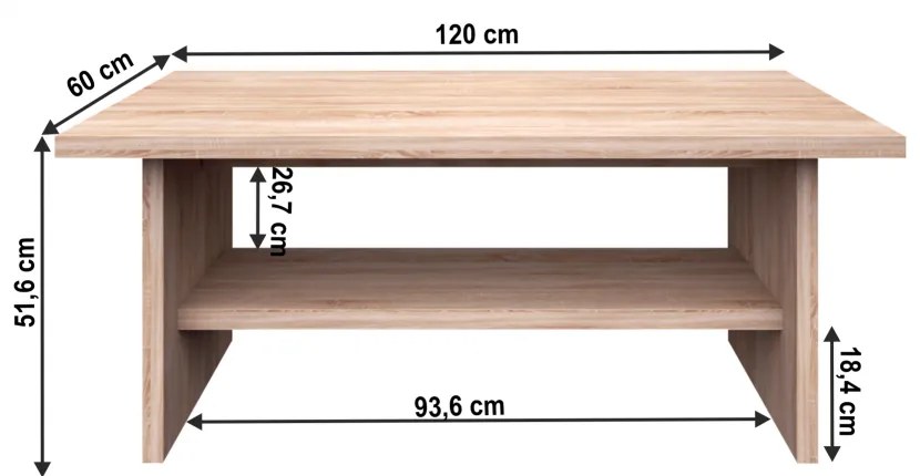 Konferenční stolek 120 NORTY TYP 15 Tempo Kondela