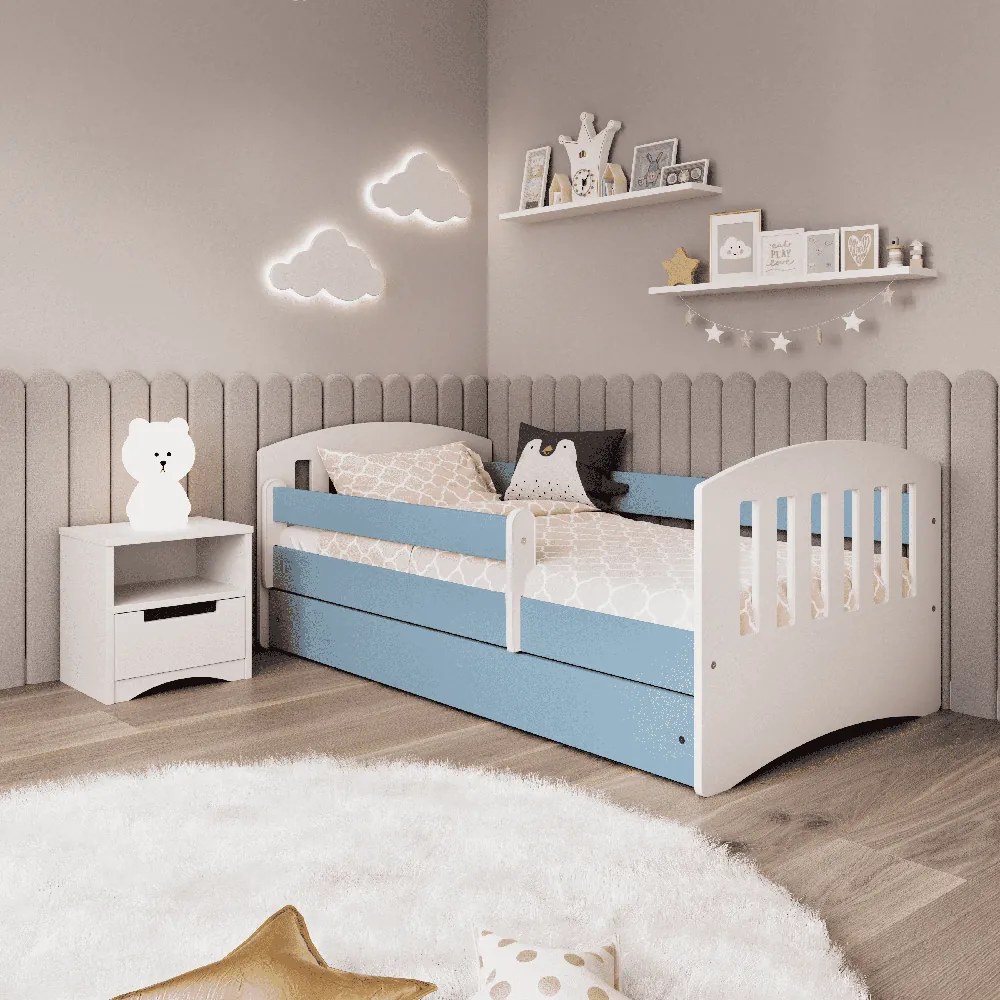 BabyBeds Dětská postel CLASSIC 1 s úložným prostorem Velikost postele: 160x80 cm, Barva postele: Bílá