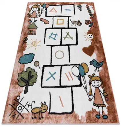 Dywany Luszczow Dětský kusový koberec FUN Hop, zvířata růžový Rozměr koberce: 180 x 270 cm