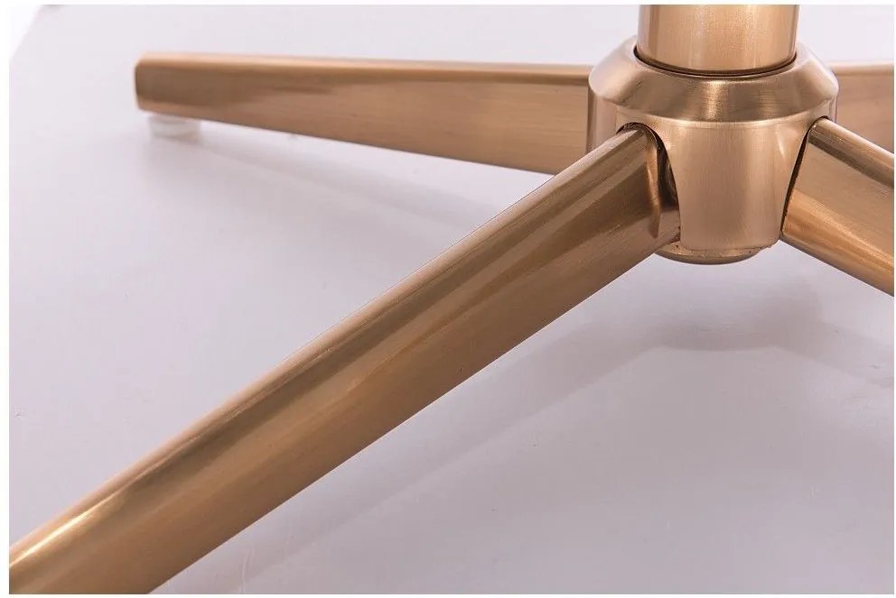 LuxuryForm DESIGN Otočná židle MILANO MAX VELUR na zlatém kříži - černá