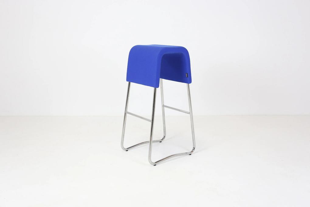 Barová židle, Materia, modrá/chrom