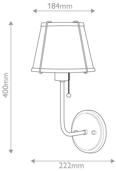 Hinkley HK-CLARKE1-DBR-OW - Nástěnná lampa CLARKE 1xE27/40W/230V mosaz/bílá