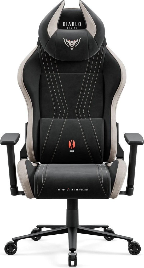 Herní křeslo z látky Normal Size, černý-béžový: Diablo X-Horn 2.0 Camel Black